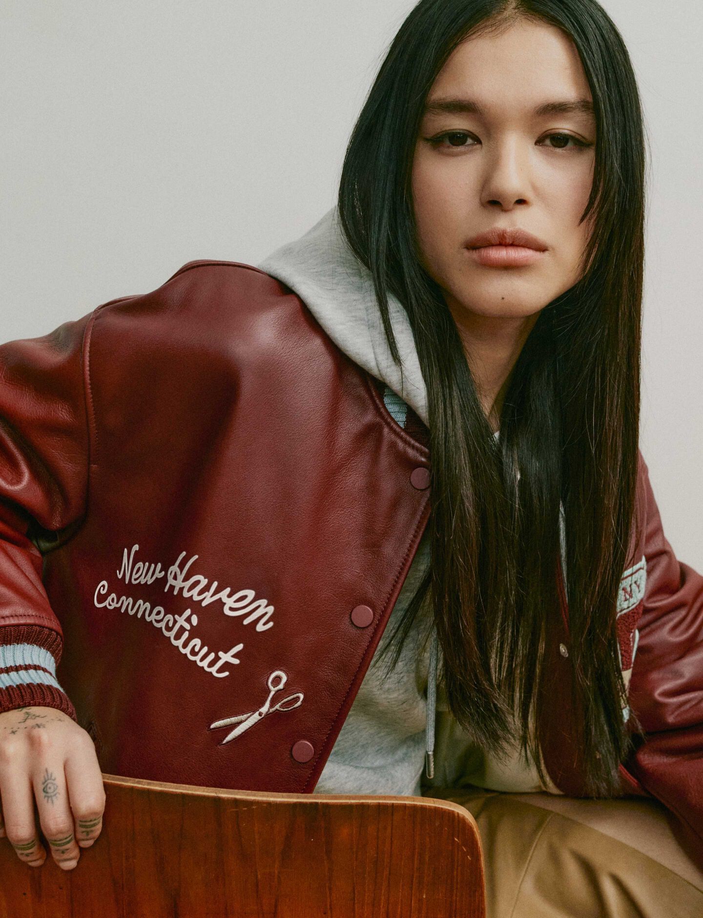 GANT Varsity Jacket af læder - GANT